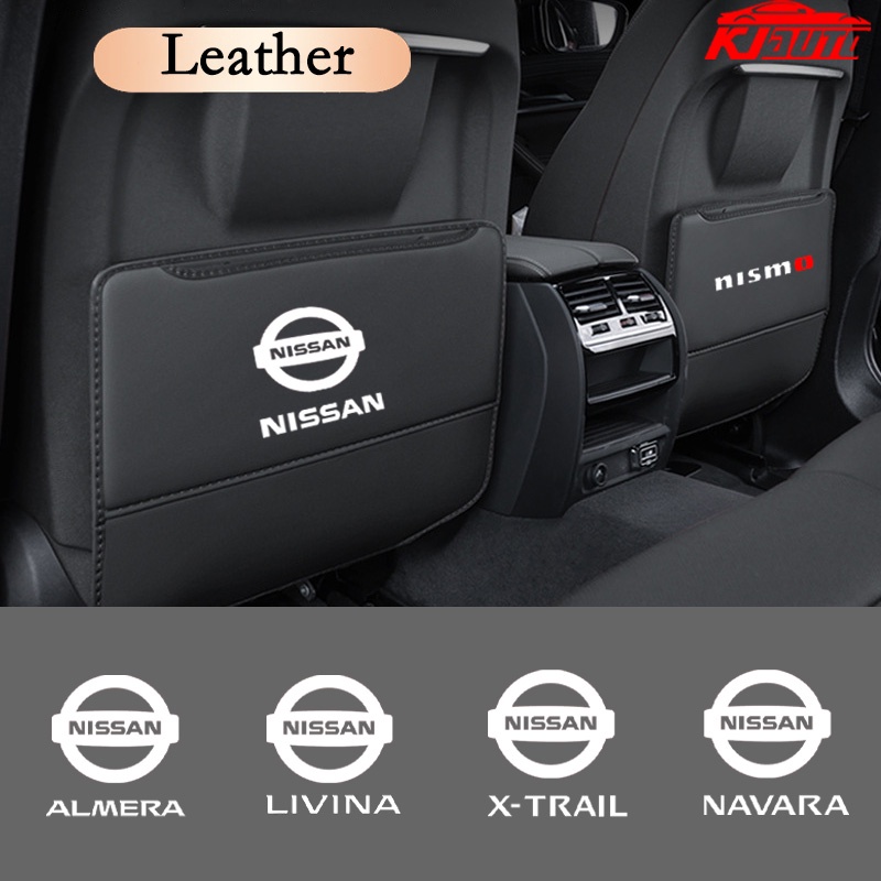 1pc Nissan Car Leather Seat Back Kick Pad Anti Scratch Mat For Almera ...