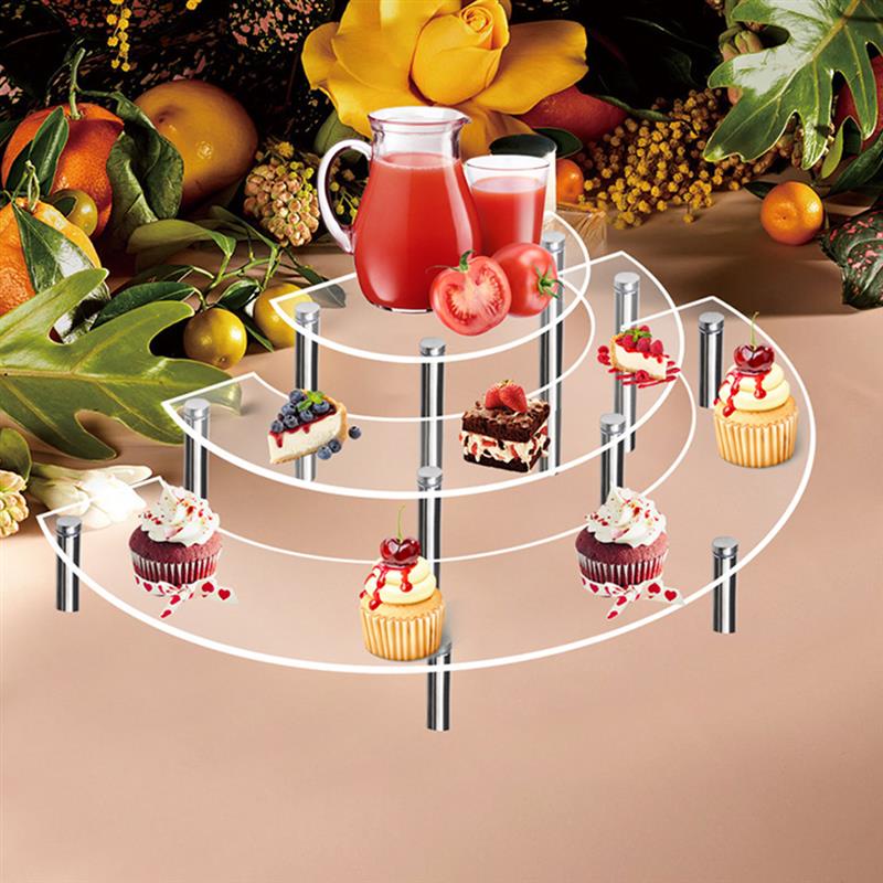 Stand Display Cake Holder Cupcake Dessert Riser Acrylic Shelf Pastry ...