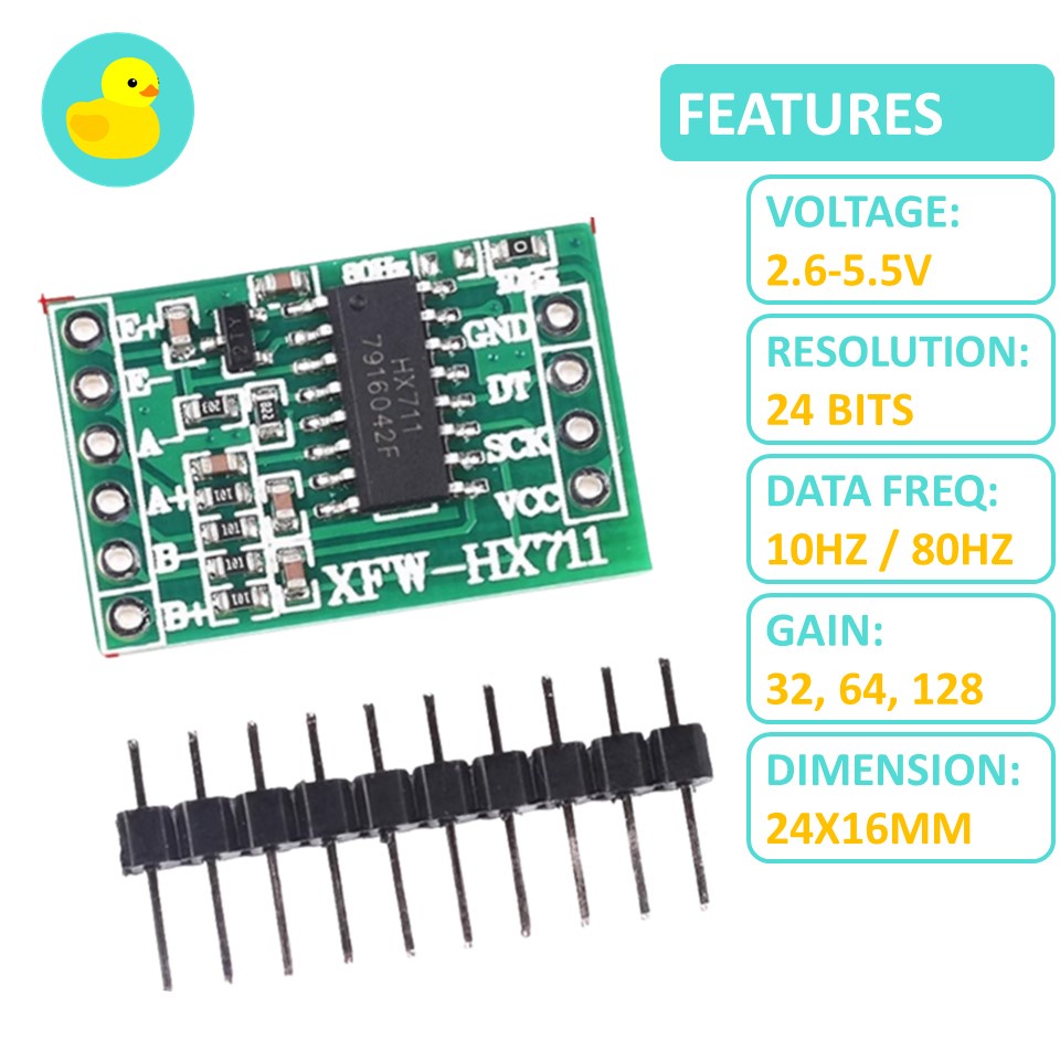 HX711 Weighing Force Sensor / Load Cell Amplifier Module | Shopee Malaysia