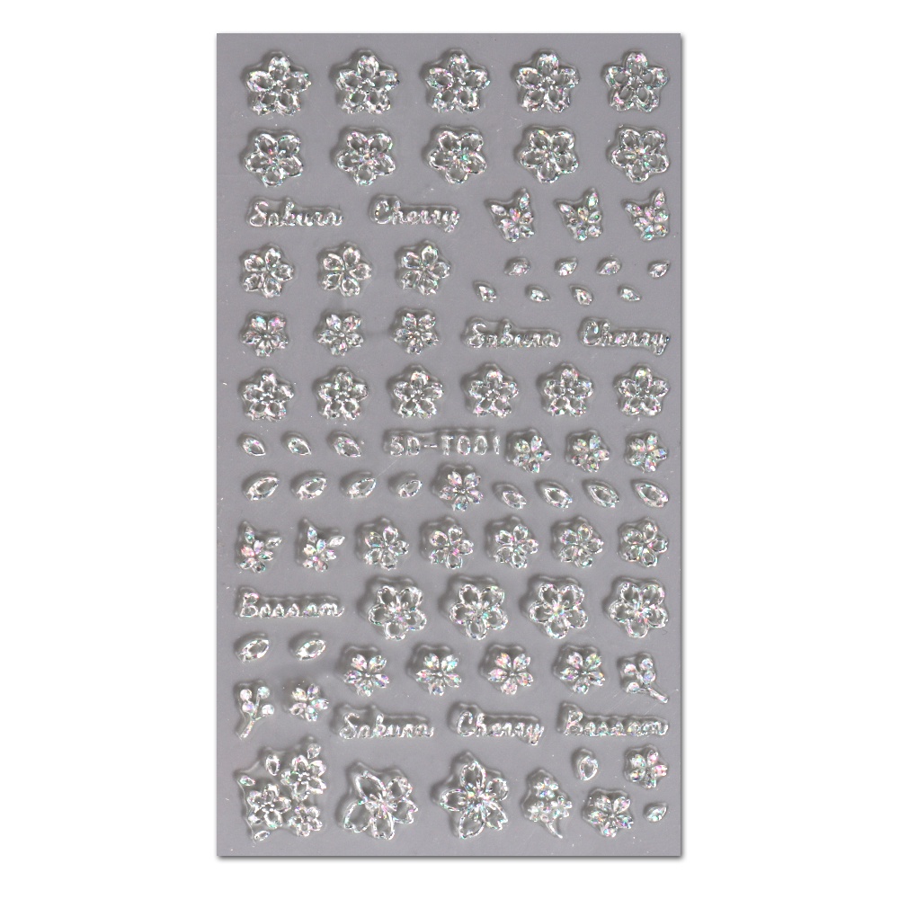 HAMA NAIL Nail Art Sticker Wholesale 5D Embossed Liquid Laser Butterfly ...