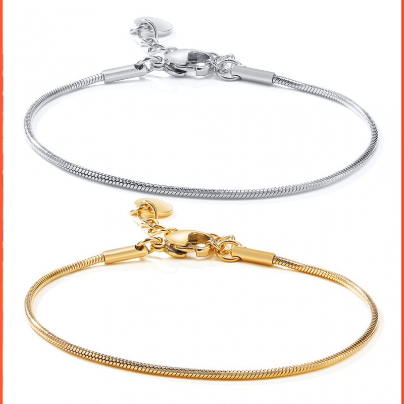 BBHHH JEWELRY Snake Chain Bracelet (1.2mm) | Shopee Malaysia