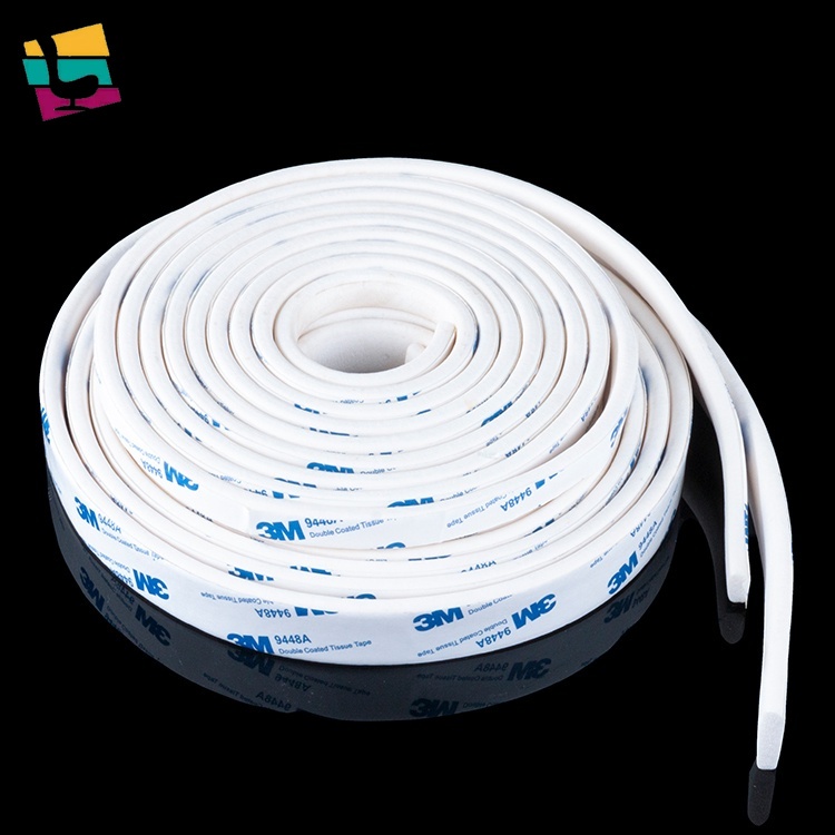 1meter Self-adhesive 3M adhesive silicone rubber foam square strip ...