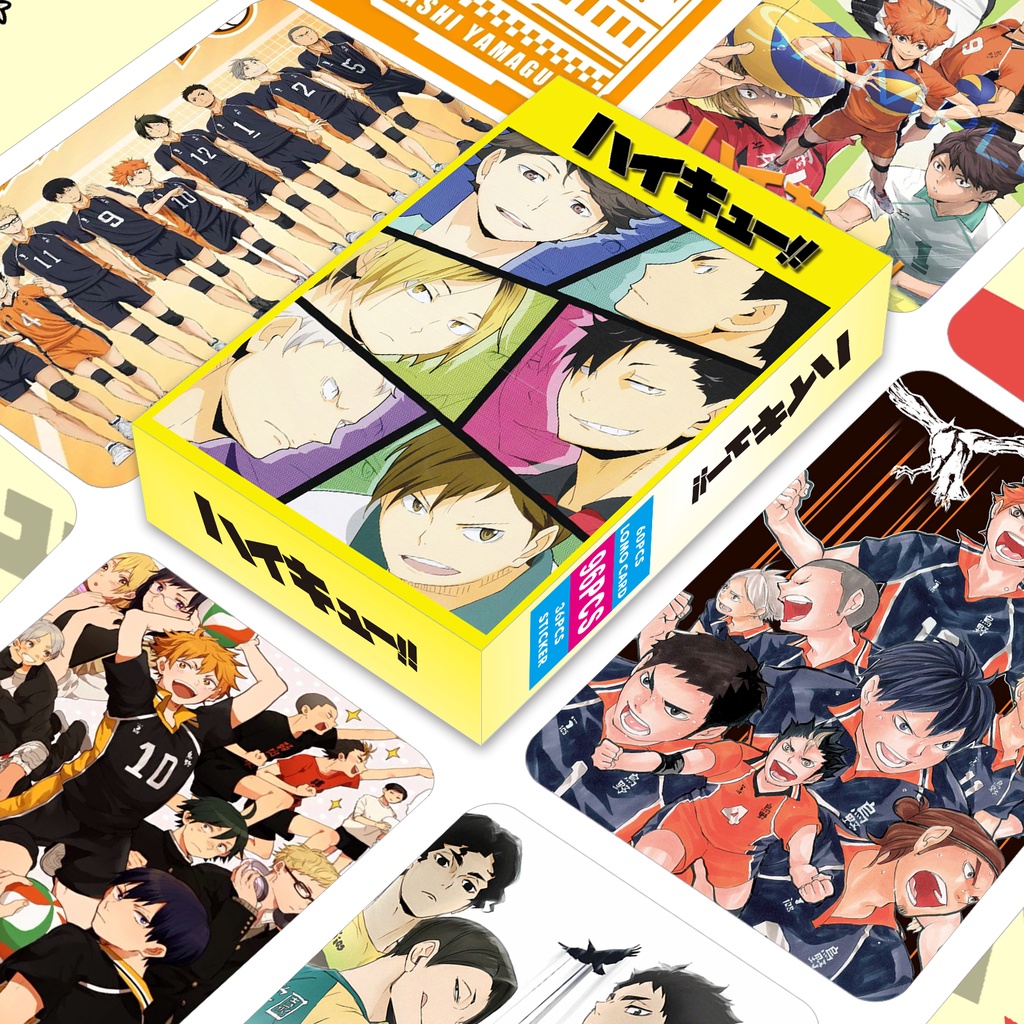 96pcs/box Haikyuu!! Stickers Photocards Lomo Cards Double Sided ...