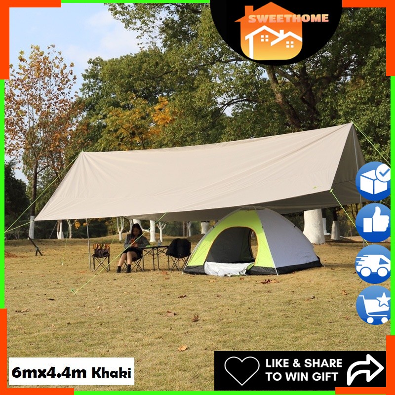 NewGiant Flysheet 4.4x6 meter Camping Multipurpose Use Lightweight ...