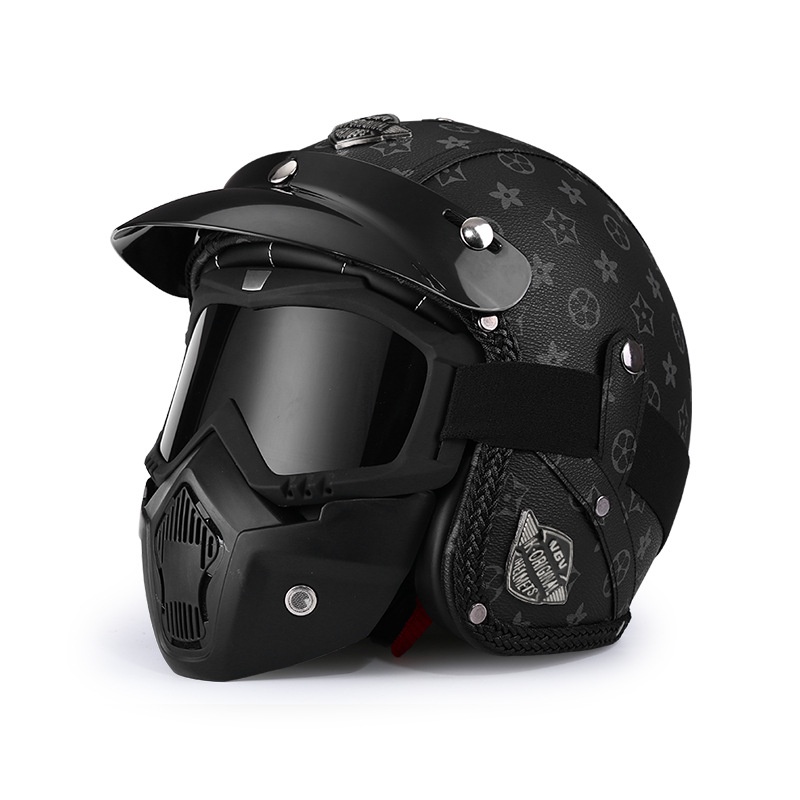 Retro Motorcycle Helmet🔥special offer🔥 VGV Official Genuine Harley Full ...