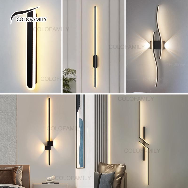 100CM 3 Color LED Wall Light Indoor Minimalist Wall Lamp Gold Modern ...