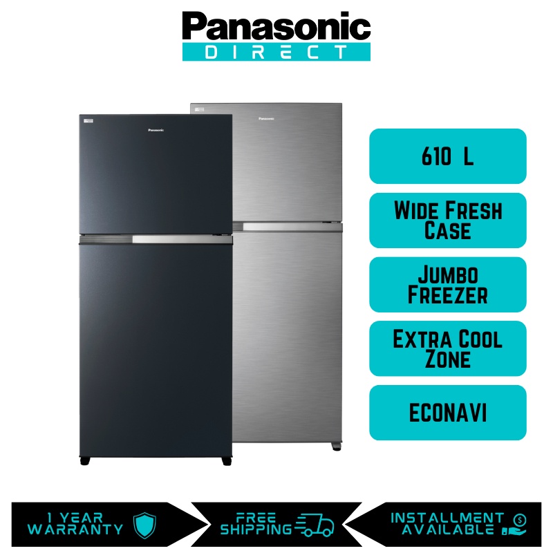 Panasonic Nr Tz601b 610l Inverter 2 Door Top Freezer Refrigerator
