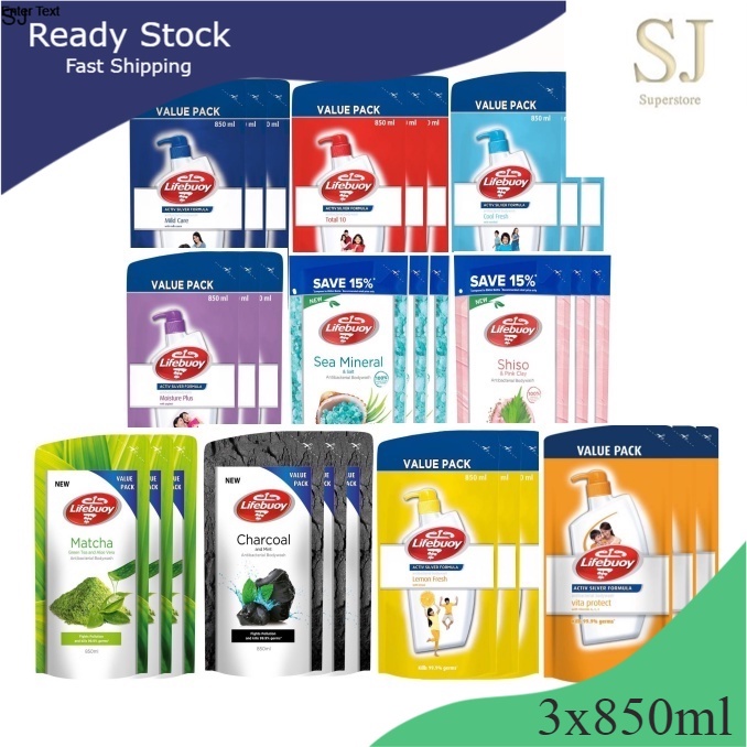 Lifebuoy Body Wash Refill Packs 3x850ml | Shopee Malaysia