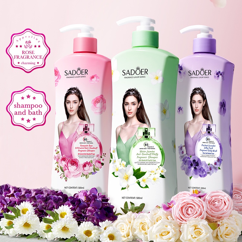 SADOER Fragrance Luxury Series Romantic Rose Oil Control Shampoo (500ml) | Shopee Malaysia
