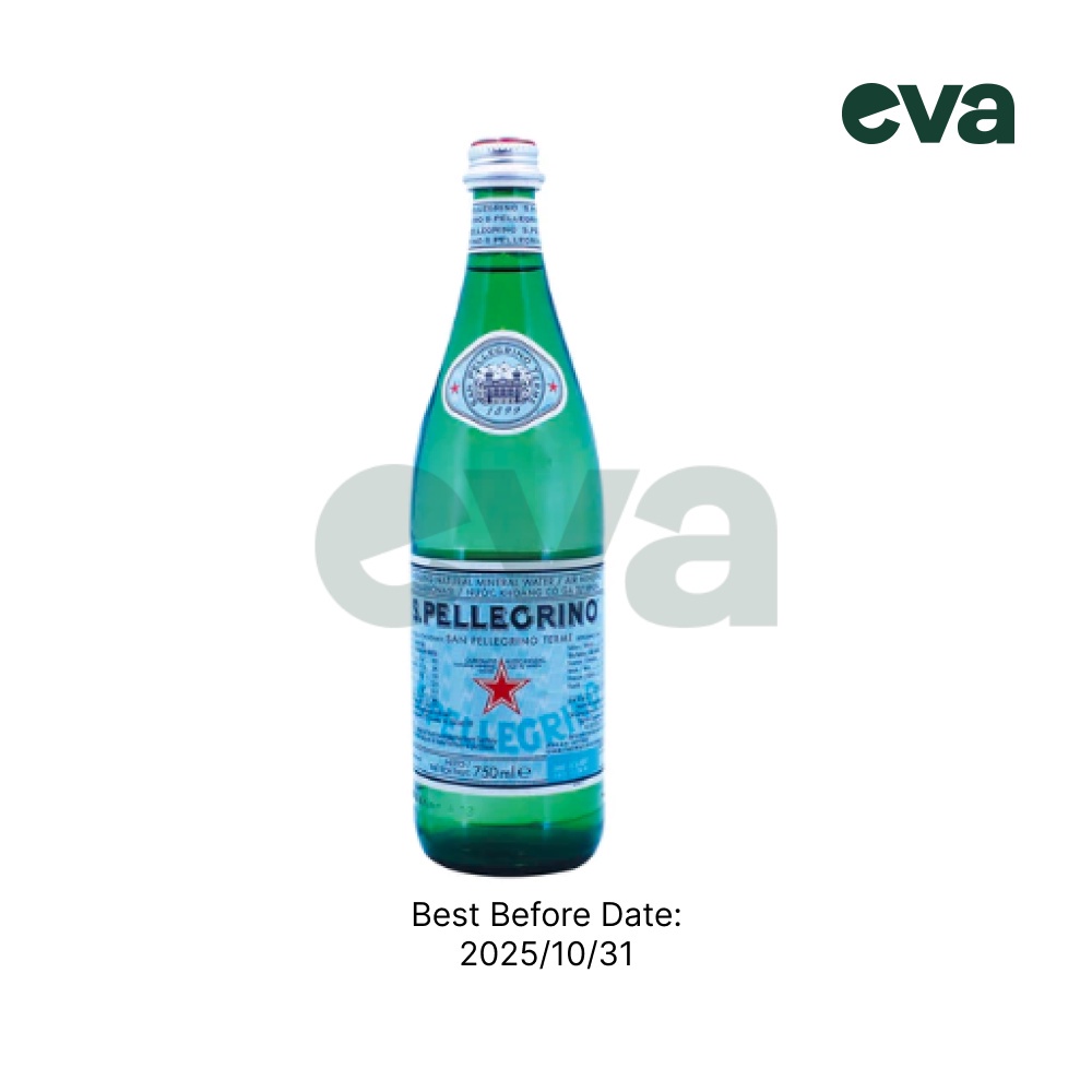 (ITALY MADE) SAN PELLEGRINO SPARKLING NATURAL MINERAL WATER GLASS BOTTLE 750ML | Shopee Malaysia