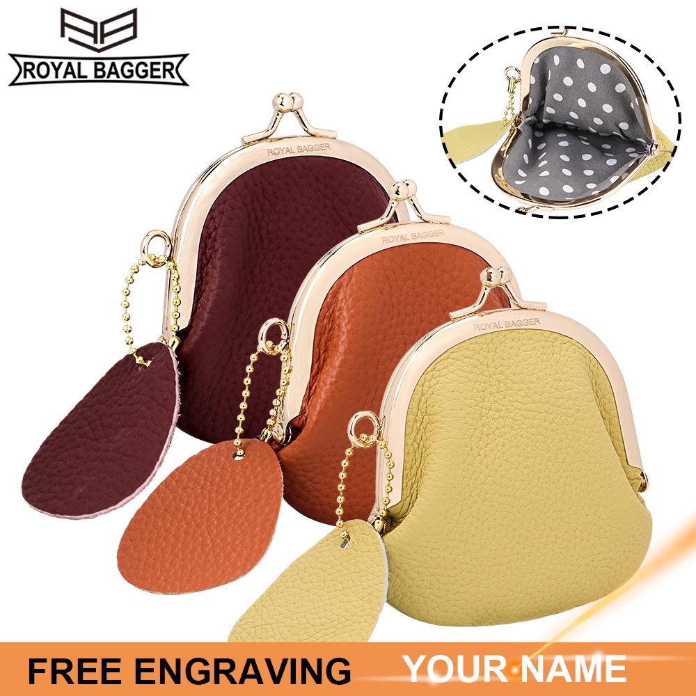 Royal Bagger Mini Coin Purses for Women Genuine Cow Leather Small Clip ...