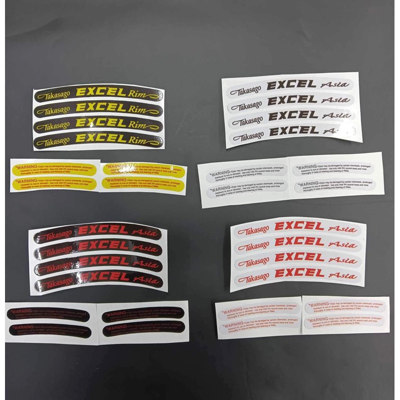 Sticker Rim Motor Takasago Excel Rim / Taksago Excel Asia (Set With ...