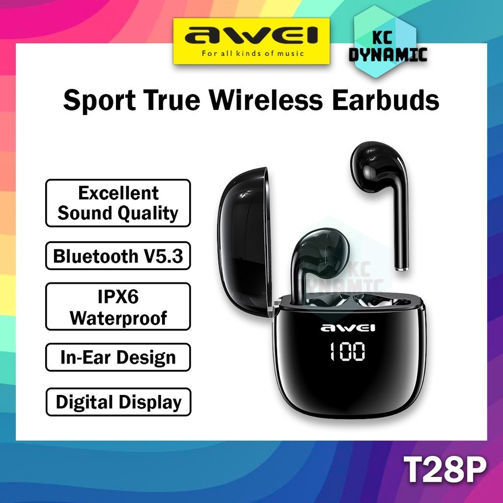 Awei T28P Sport Wireless Earbuds Sport Earbuds Sport Earphone Headphone ...
