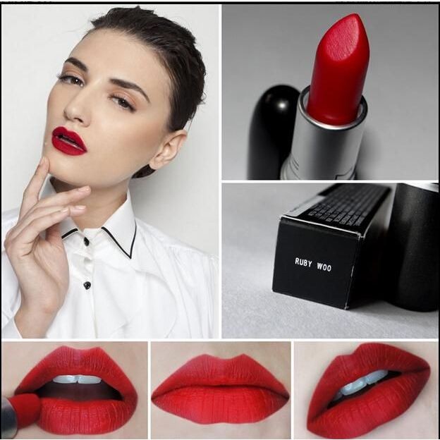 Lip Colors High Quality RUBY WOO & Diva Plum Dark Colored Lipstick 3g ...