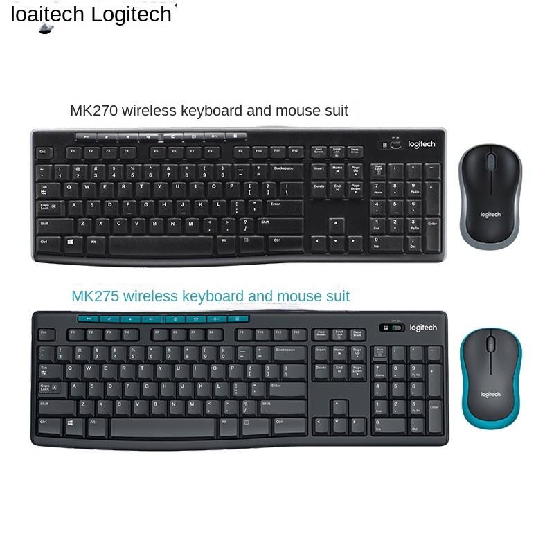 Logitech MK270 Optoelectronics Wireless Keyboard Mouse Set MK275 ...
