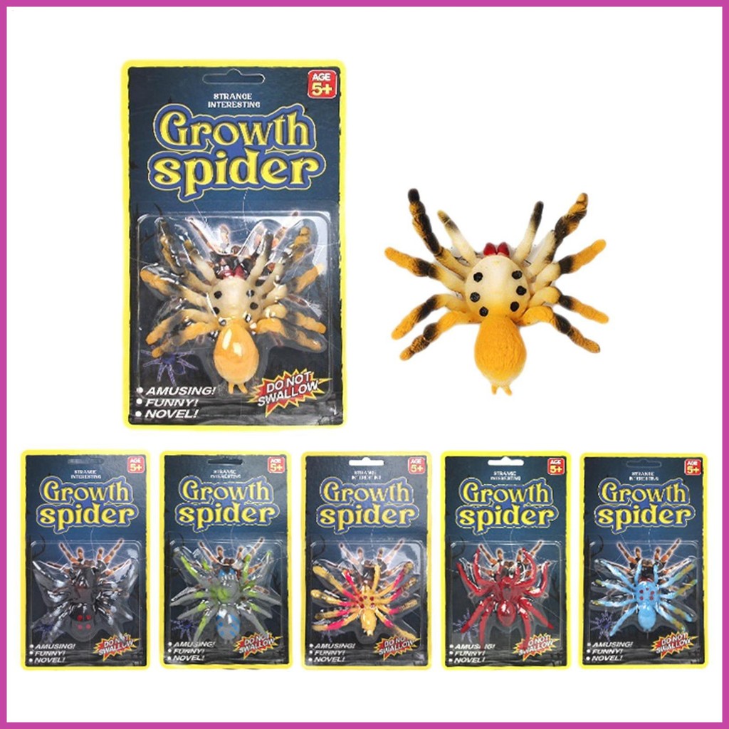 Faux Spider Toy 6-Piece Water Absorption Growing Prank Spiders Playful ...