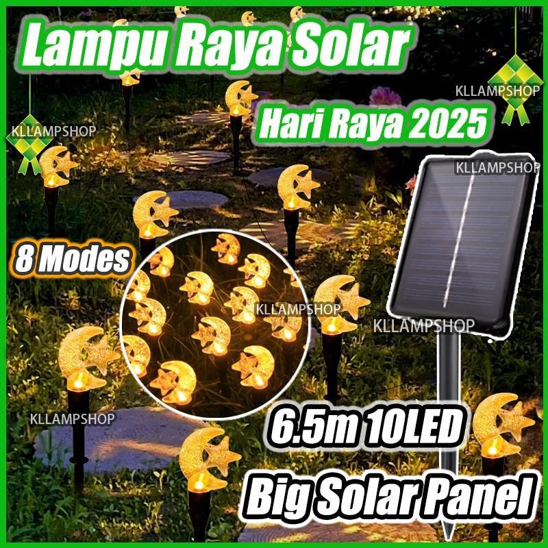 Lampu raya solar Moon Star 6.5m Fairy light Waterproof Big solar panel ...