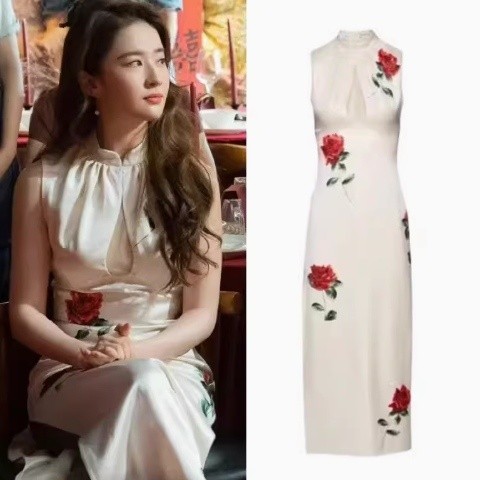 Shopee Official Rose Story Liu Yifei Huang Yimei Same Style Clothes Rose Cheongsam New Chinese ...