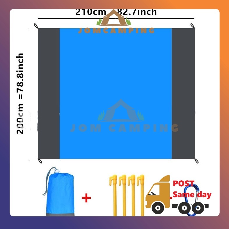 Selimut Pantai Lipat Poket Tahan Air 200×210cm - Selimut Kertas Mat ...