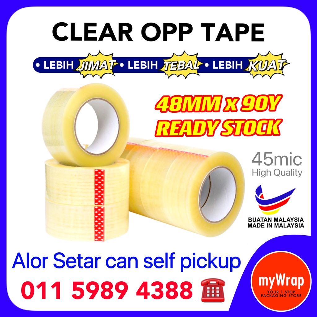 MYWRAP TAPE 18MM / 24MM / 36MM / 48MM High Quality Cellophane Tape ...