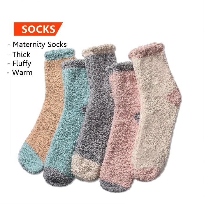 (HOT ITEM)Stokin Viral|Sleeping Confinement Maternity Socks Fluffy Sock ...