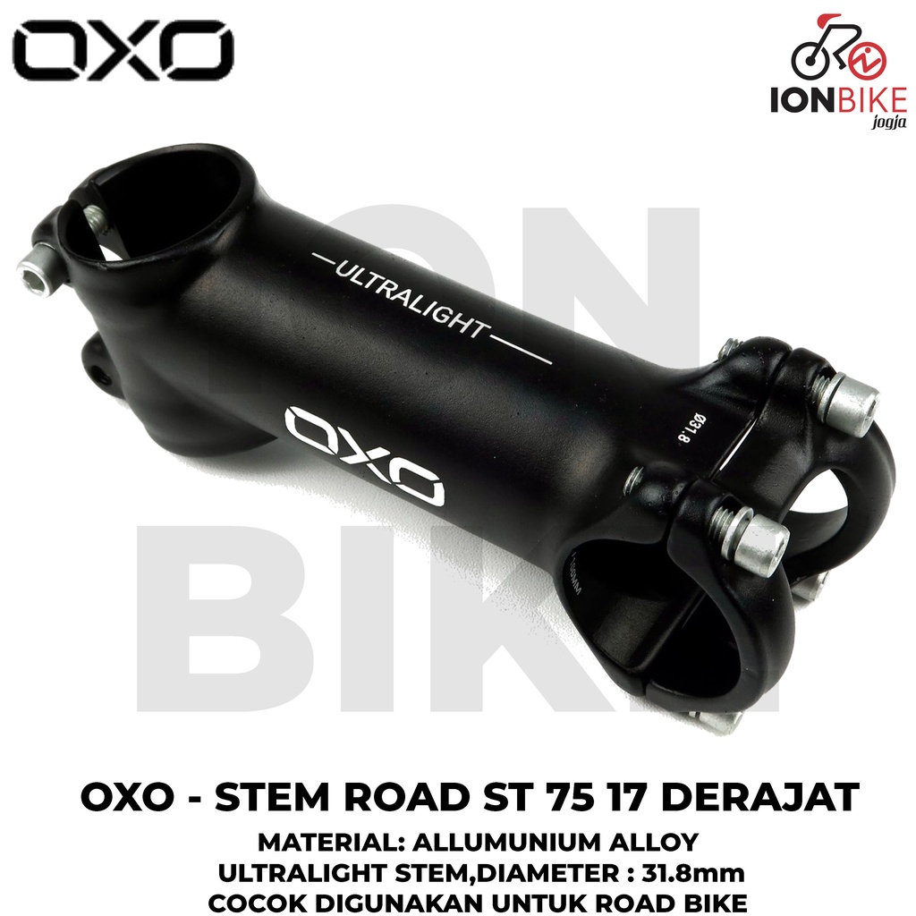 Stem Road OXO ST75 Alloy Superlight Oversize 17 Degree Racing Bike ...