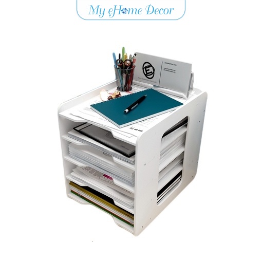 Document rack table top paper tray file storage organizer office table ...