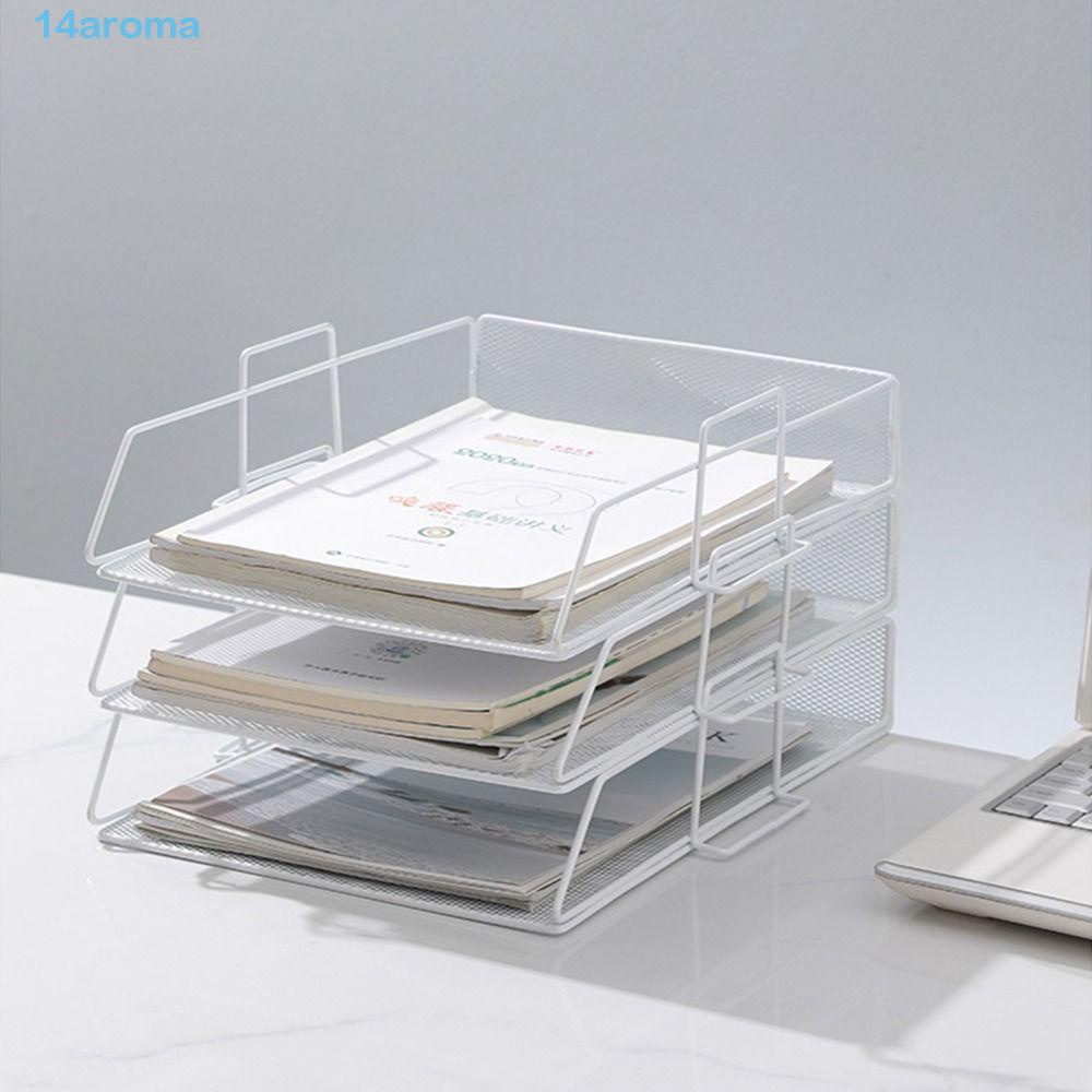 AROMA Stackable File Rack, Desktop Organizer Papers Rack A4 File ...