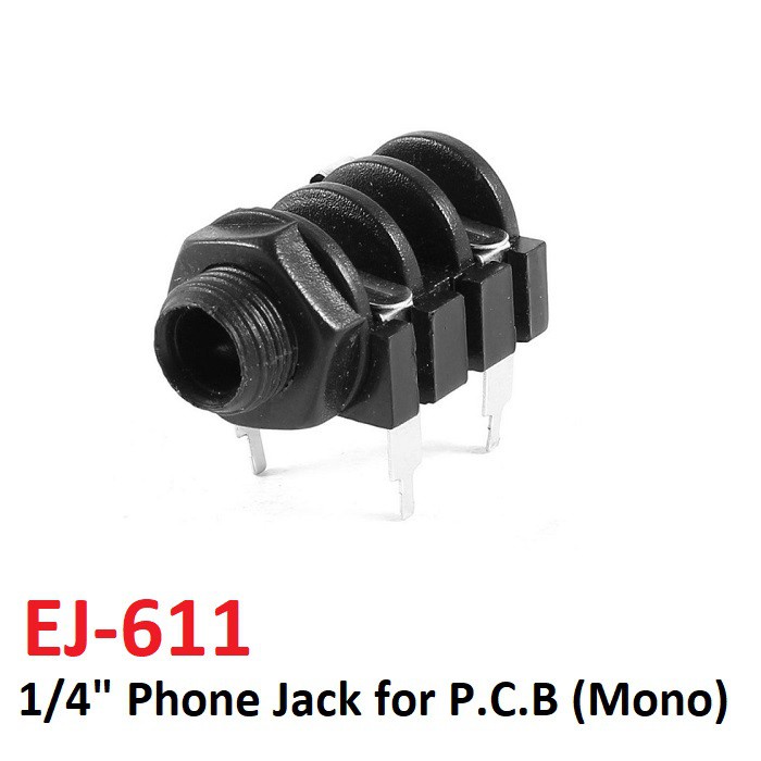 EJ-611 6.35mm Mono Phone Jack for P.C.B. | Shopee Malaysia