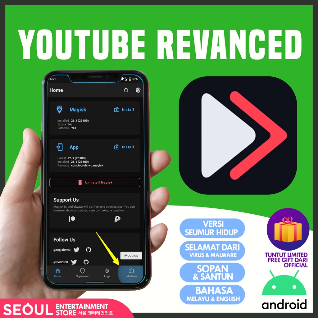 NEW VERSION 🔔 YouTube ReVanced 🔔 MOD GAME | Shopee Malaysia