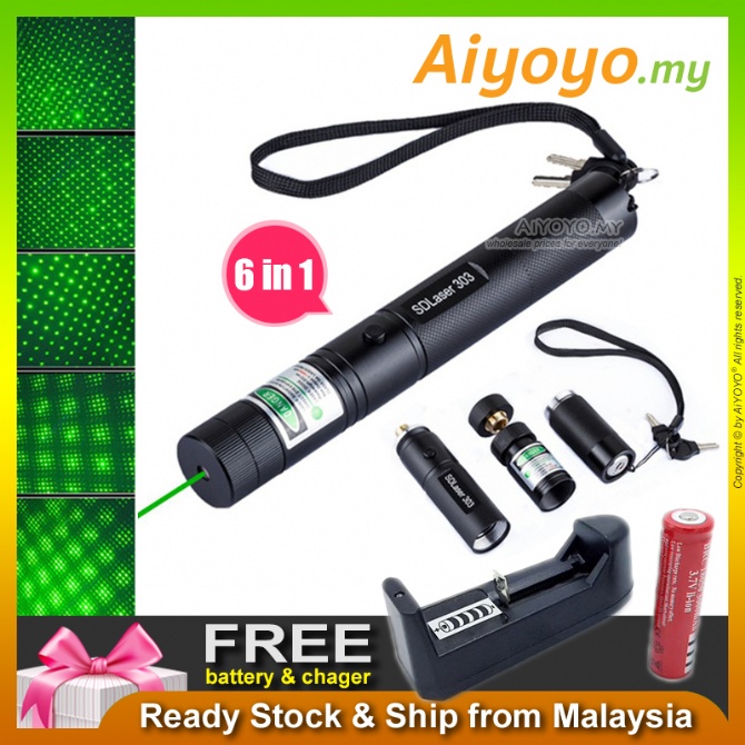 USB Rechargeable Green Laser Pointer 532mm Continuous Line Laserpointer ...