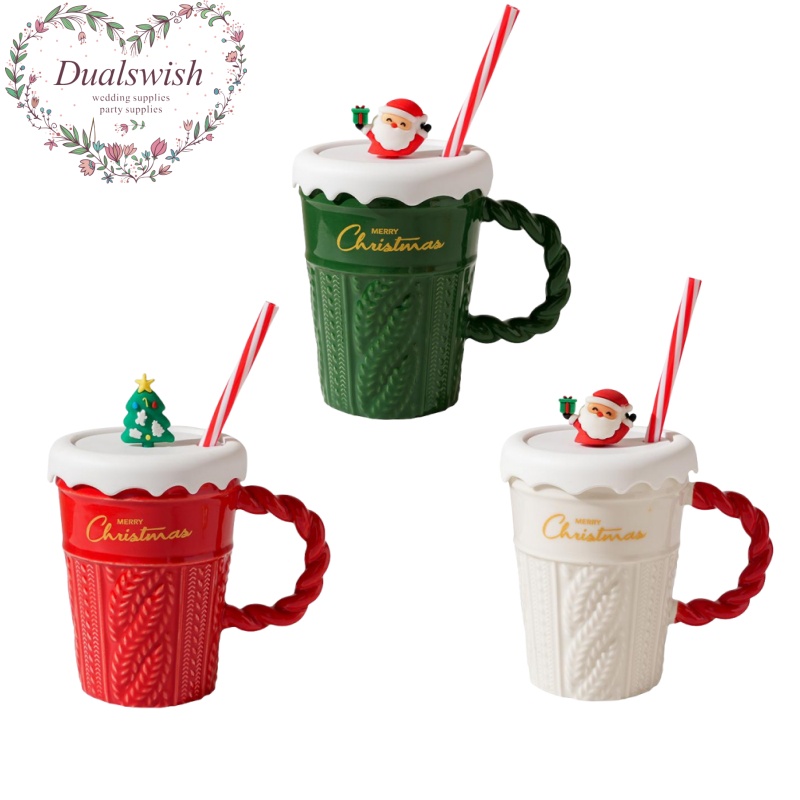 Dualswish Creative Christmas Mug Fashionable and Cute Ceramic Coffee ...