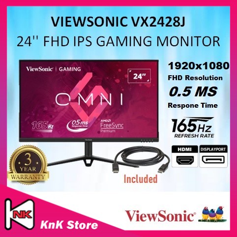 ViewSonic OMNI GAMING Series 24" VX2428J FLAT FULL HD 1080P IPS LCD ...