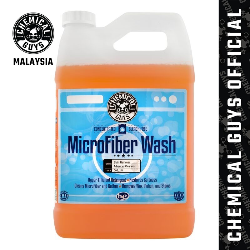 Chemical Guys Microfiber Wash Cleaning Detergent Concentrate (1 Gallon ...