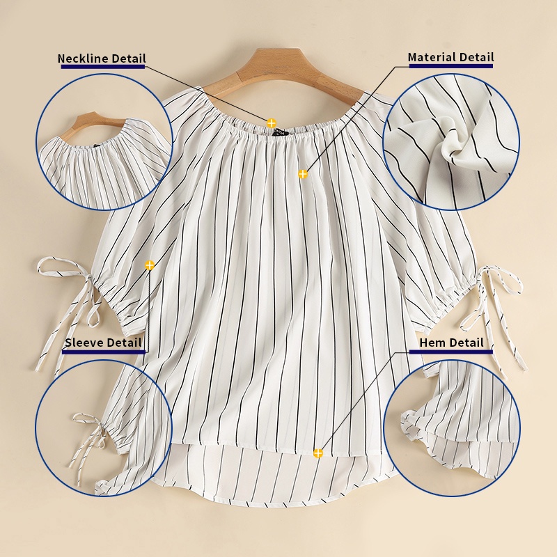 VONDA Women Korean Round Neck Short Sleeves Folding Cuff Drawstring ...