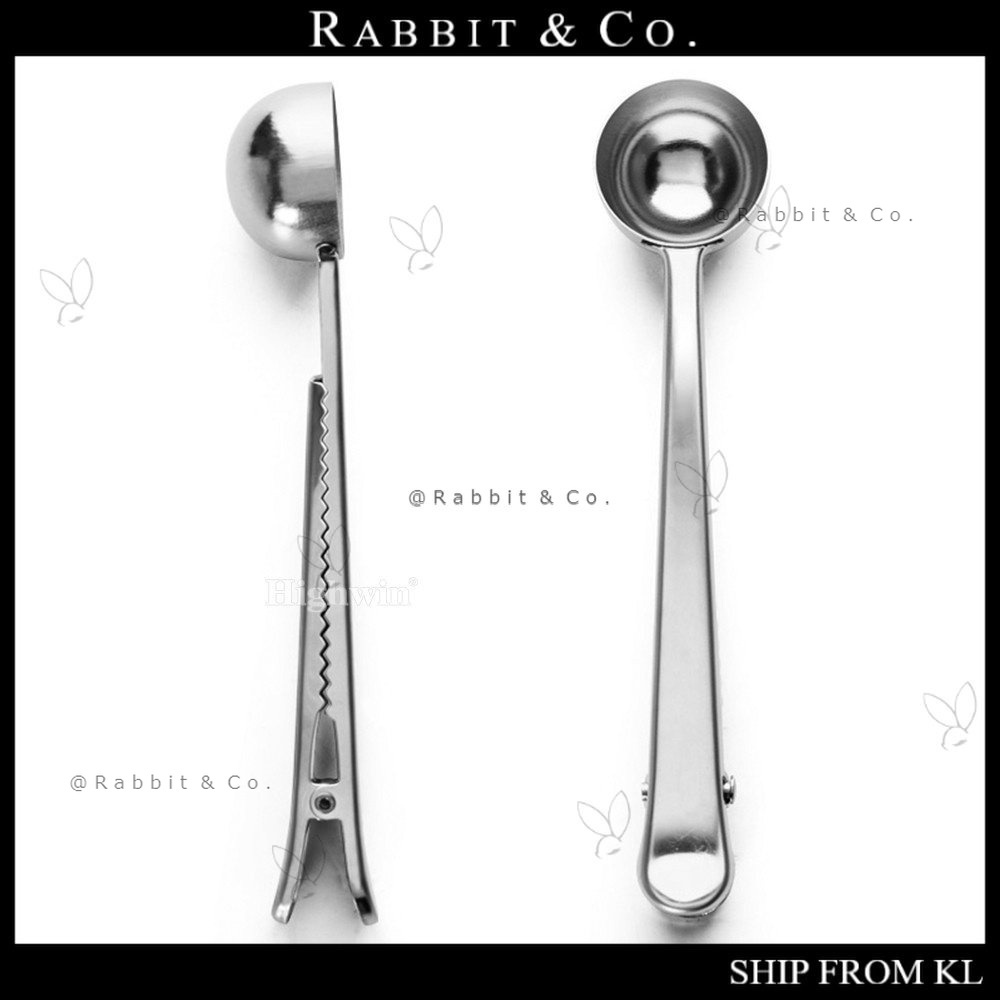 R&C Stainless Steel Cup Ground Coffee Measuring Scoop Spoon With Bag ...
