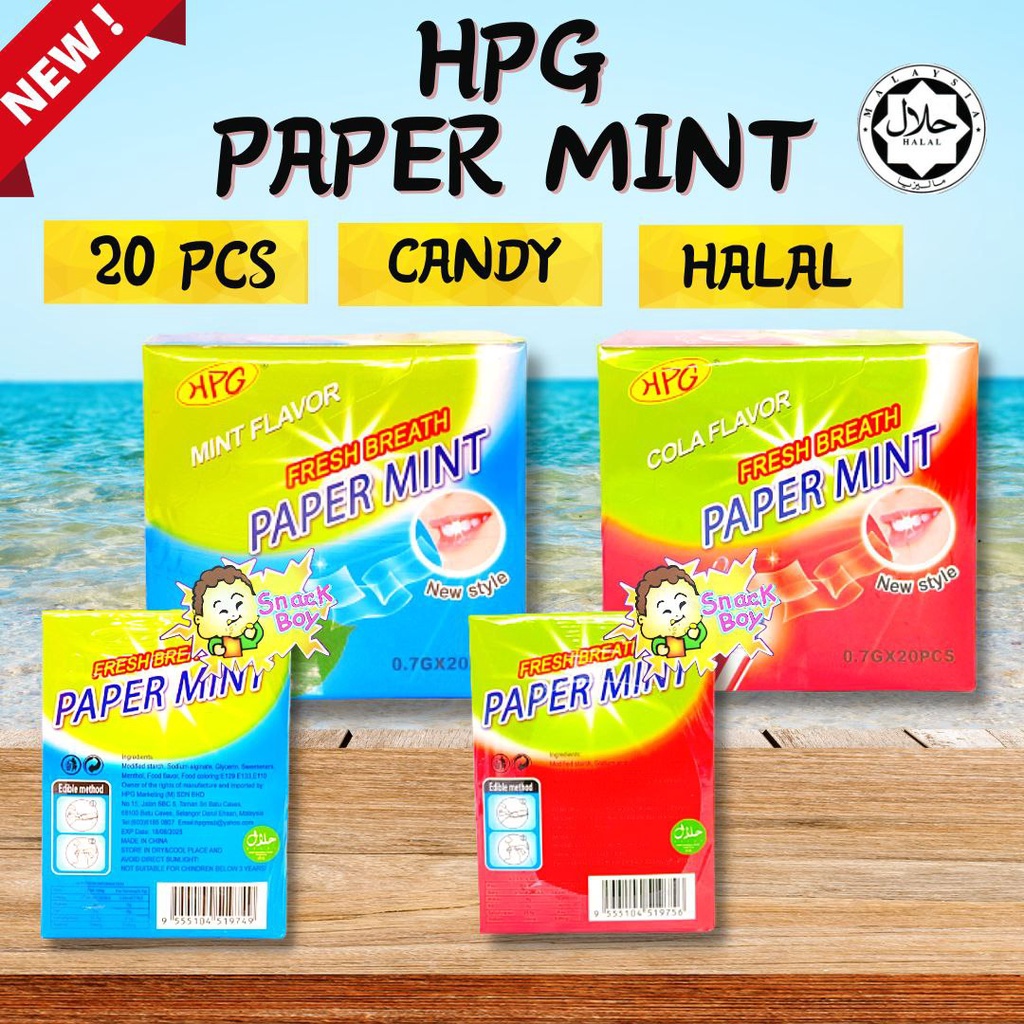 20pcs HPG Paper Mint Candy (Cola / Mint) | Shopee Malaysia