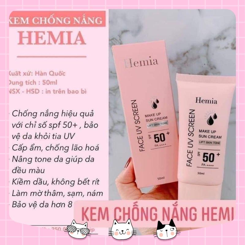 [Large Bottle 50ml] Genuine HEMIA sunscreen with UV protection SPF 50 ...