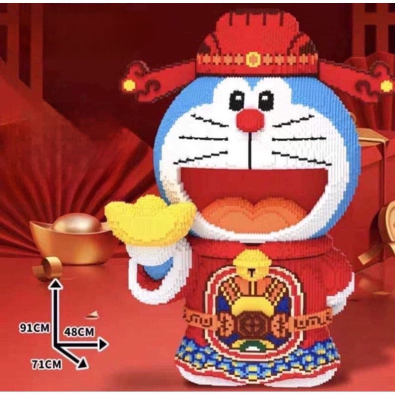 Lego Doremon God Of Wealth 68 cm Lego Doraemon Puzzle Toy With Adhesive ...
