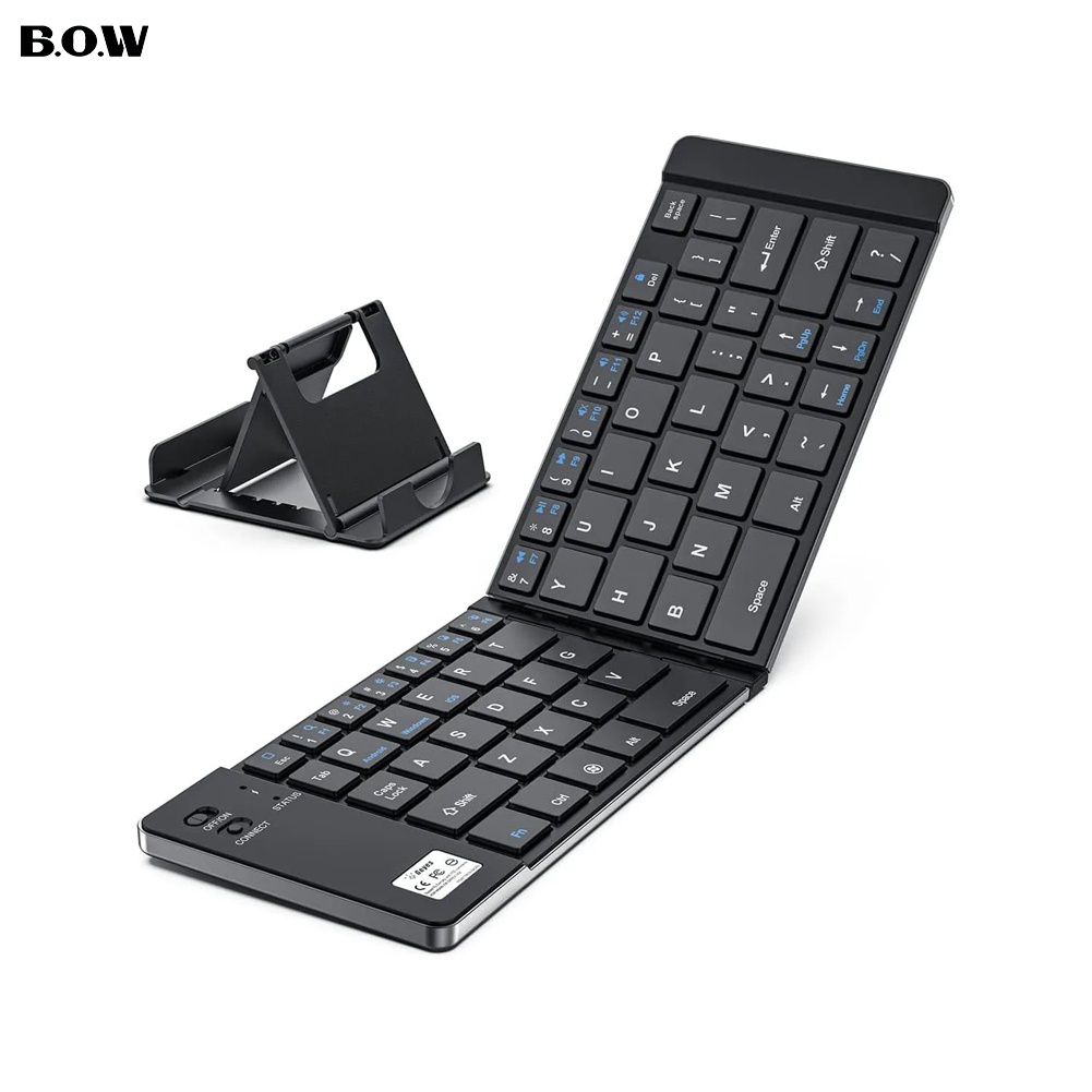 BOW Mini Folding Bluetooth Wireless Keyboard For Tablet Rechargeable ...