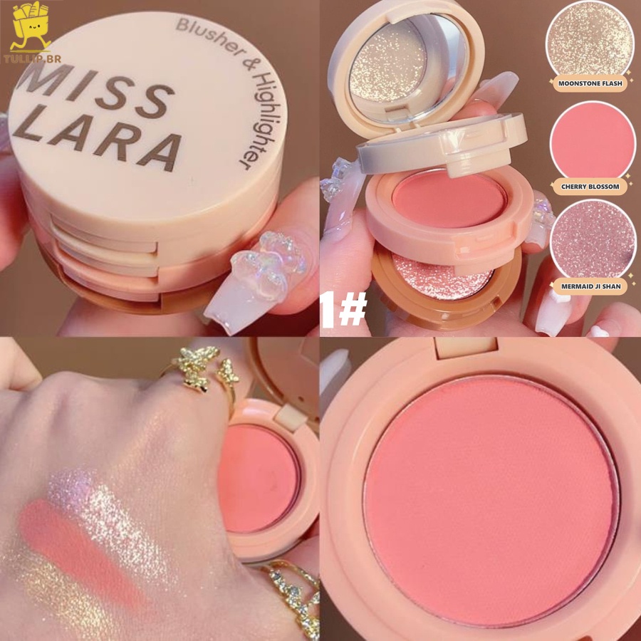 TL Pudaier Matte Highlighter Blush 3 In 1 Glowing Eyeshadow Muffin ...