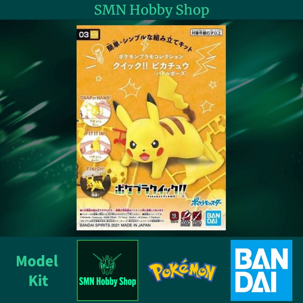PLAMO Collection Quick Poke-Pla Pikachu Battle Pose 003 Toys Plastic ...