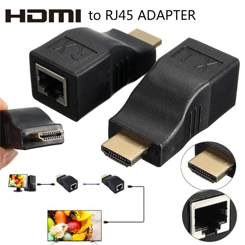 HDMI Extender 4k RJ45 Ports LAN Network HDMI Extension Up To 30m Over ...