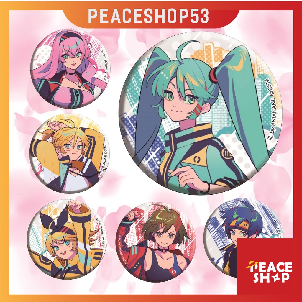 Hatsune Miku Vocaloid Glitter Badge Vocaloid Badge Ver 1 HH23 | Shopee ...