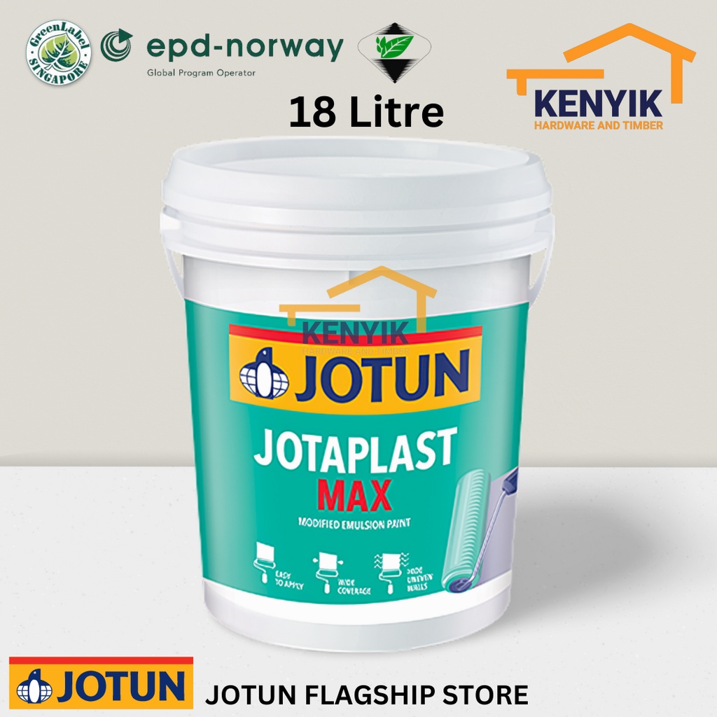 JOTUN 18L Jotaplast Max 000 White (Cat Kapur / Emulsion Paint) | Shopee ...