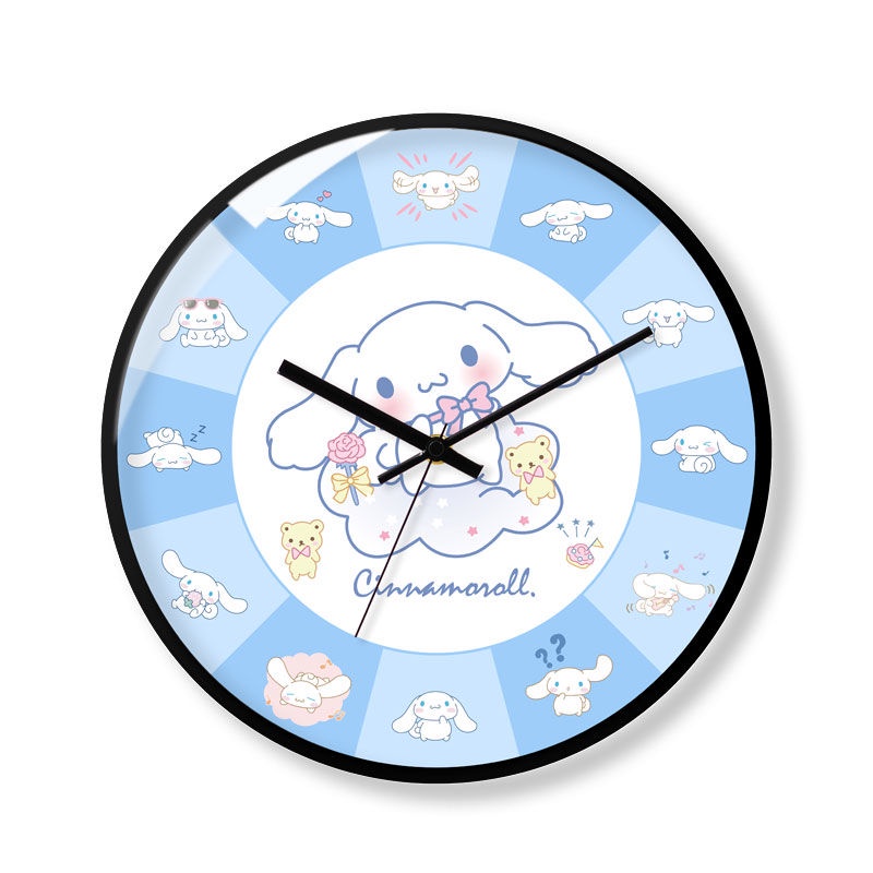 Sanrio Cinnamoroll Wall Clock Cute Cartoon Silent Walking Time Home ...
