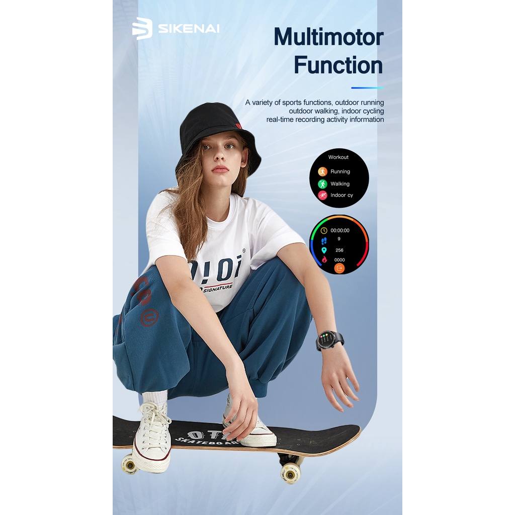 SIKENAI P1 Multi-Functional Touch Operation AI Assistant Smartwatch ...