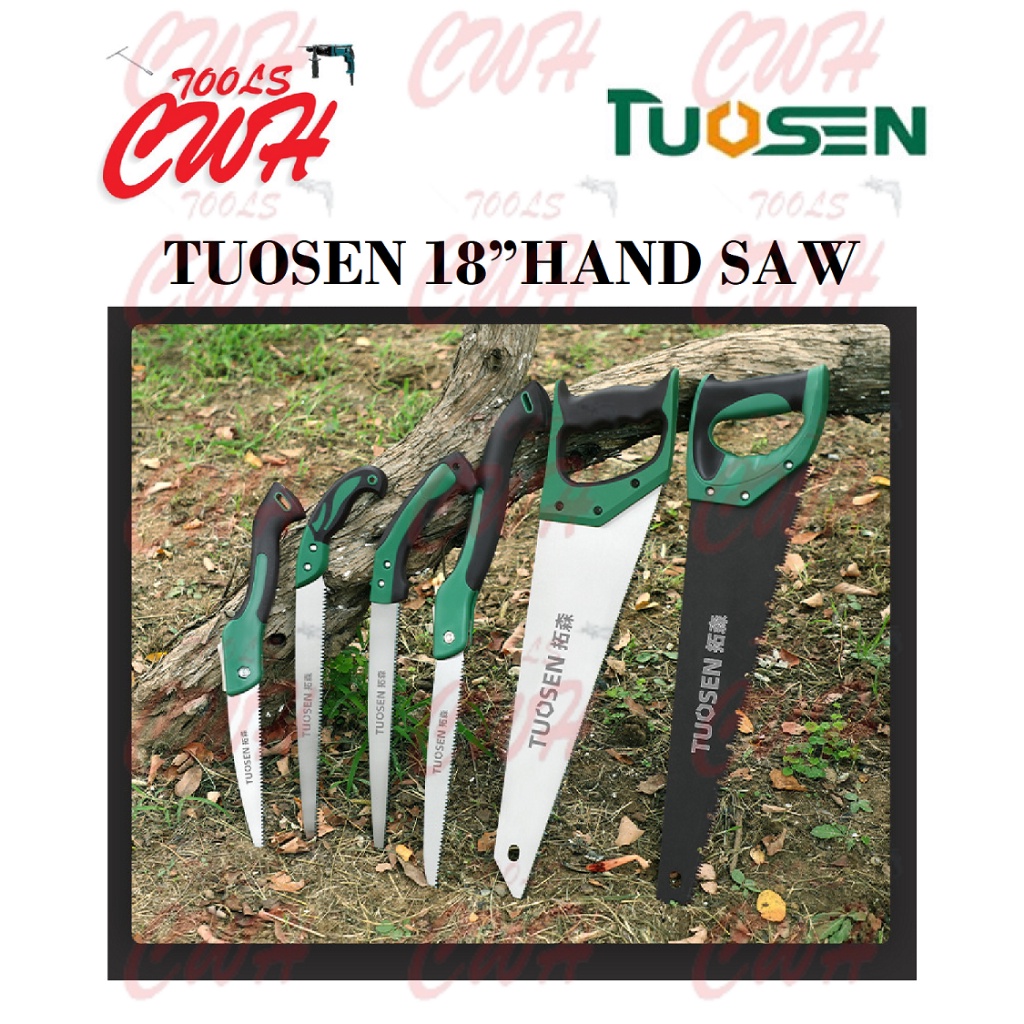 PRC TUOSEN 18" 455MM PLASTIC RUBBER HAND SAW HANDSAW SAWING CUT CUTTING ...