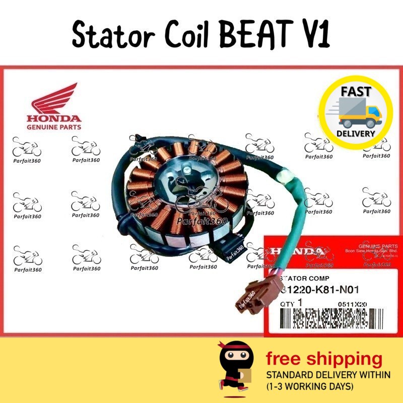 31220-K81-N01 HONDA BEAT V1 Stator Starter Coil / Fuel Coil / Magnet ...