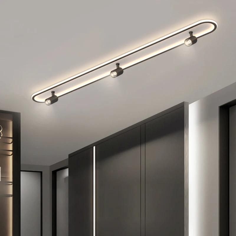 LED Ceiling Lights With Spotlights Minimalist Track Light No Main Light ...
